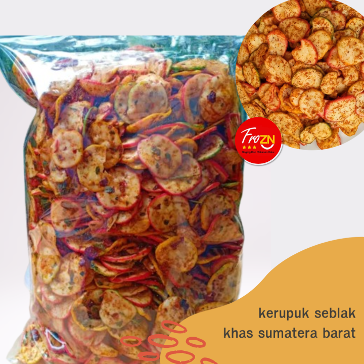 Kerupuk seblak kering 500 gram extra pedas khas solok sumatera | Lazada ...