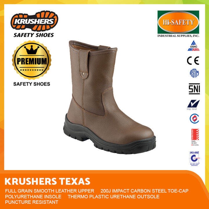 KRUSHERS SAFETY SHOES TEXAS BROWN RIGGER BOOTS | Lazada PH