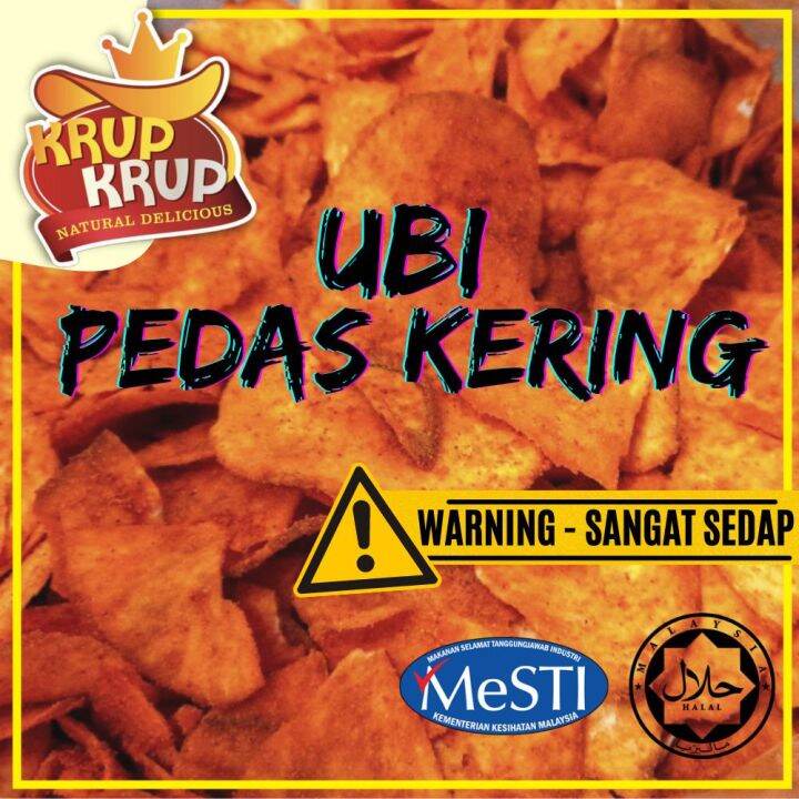 UBI PEDAS KERING 30g, 300g, 500g, 1KG - KRUP KRUP VIRAL KEROPOK KEREPEK ...