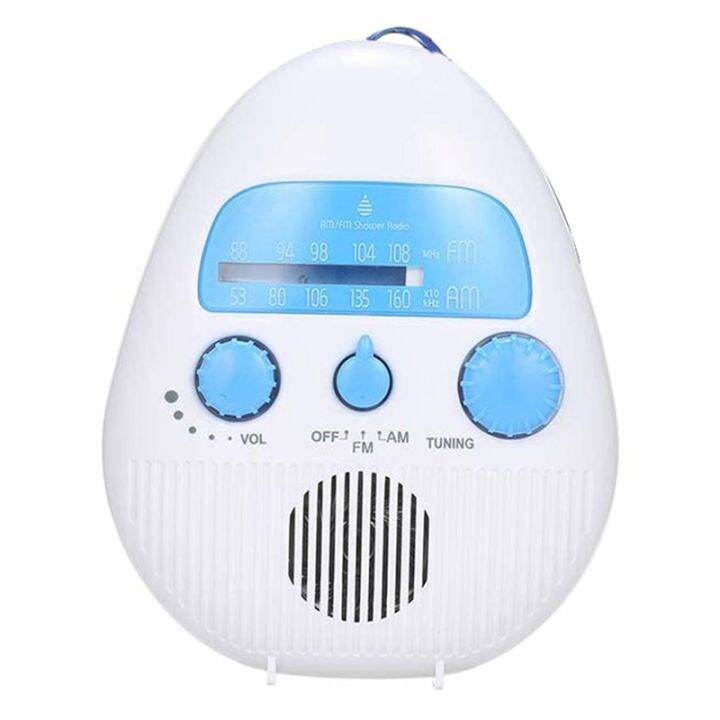 Shower Radio Waterproof Audio Portable Am Fm Radio Speaker Bathroom