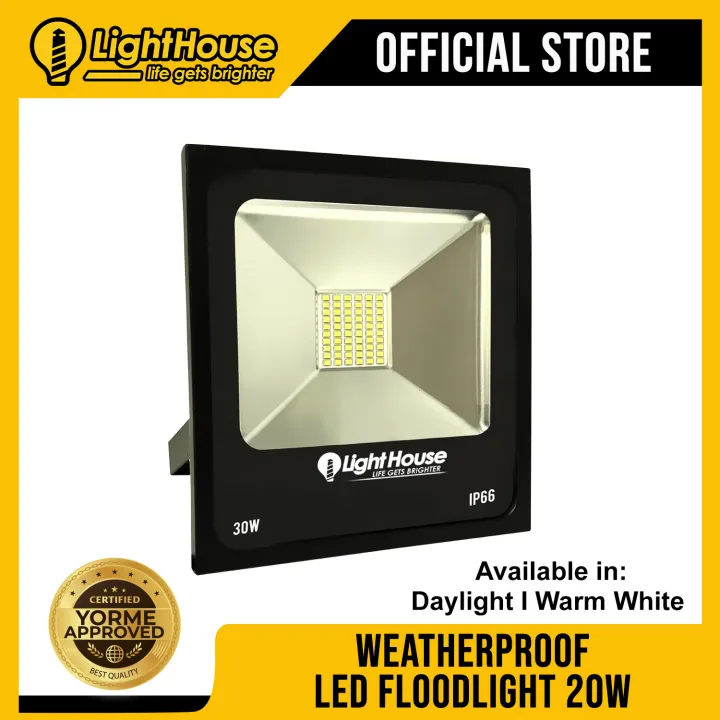 LIGHTHOUSE Weatherproof LED Floodlight 30W DAY LIGHT WARM WHITE SOLD ...