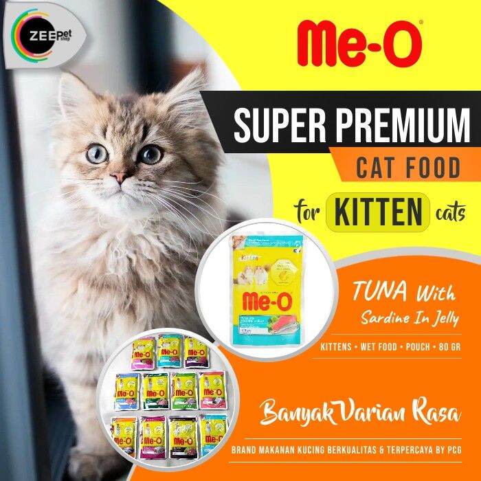 Me-O Rasa TUNA With SARDINE in JELLY Meo Pouch Kitten Wet Cat Food ...