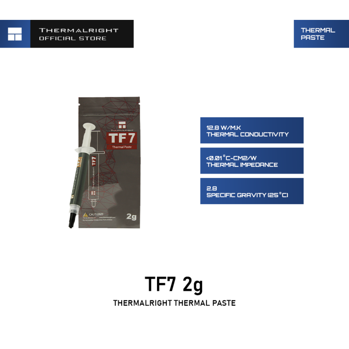 Thermalright TF7 2g Thermal Paste, 12.8 Thermal Conductivity, Useable Temperature Range：-150 ...