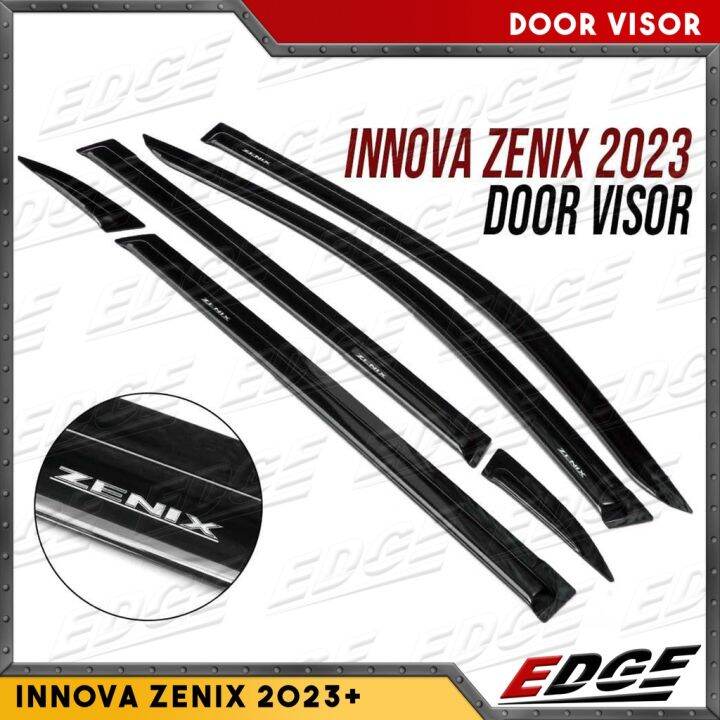 Door Visor w/ Logo - Toyota INNOVA ZENIX 2023 - Black // vent window ...