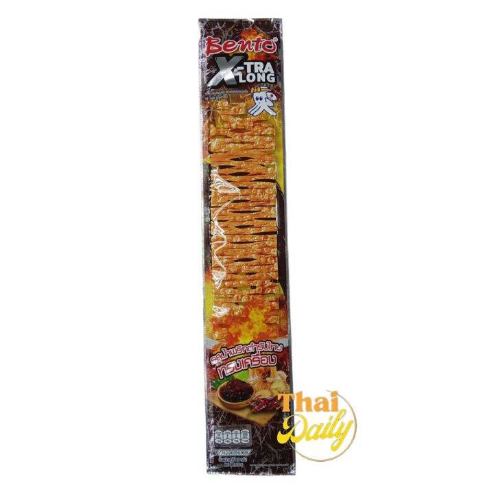 Thai Daily Bento X-tra Long Spicy Squid Seafood Snack Namprik Thai Sauce 10g (Halal) | Lazada