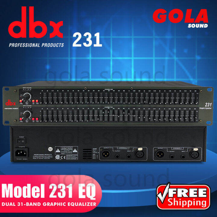 [gola] DBX EQ 231S Professional Equalizer Dual Band Bass Equalizer 31 Channel AI-PAISARN Stage ...