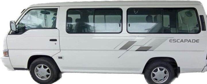 NISSAN URVAN ESCAPADE BODY STICKER/DECAL/LEFT & RIGHT/COMPLETE SET ...