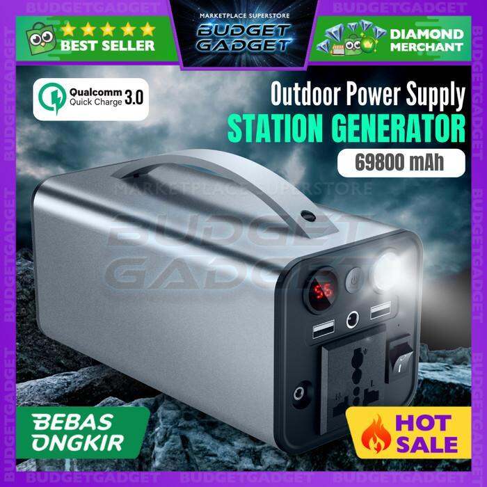 QUEED POWER SUPPLY STATION GENERATOR 220V 45000MAH - OKD180 - GENIUSSTORE | Lazada Indonesia