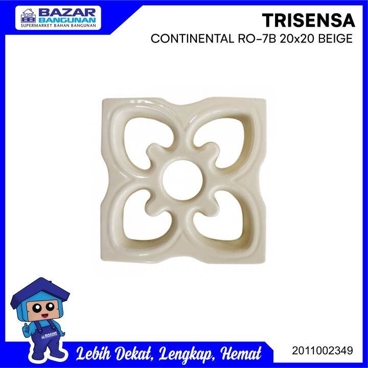 ROSTER / ROOSTER / LUBANG ANGIN TRISENSA 20X20 RO 7 CONTINENTAL BEIGE ...