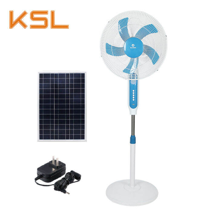 KSL 16inch FS-980 Solar electric fan rechargeable solar fan with solar ...
