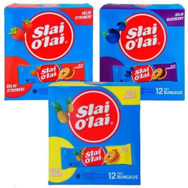 Slai Olay Strobery/Slai Olay Blueberry/Slai Olay Nanas/Biscuit Slai ...