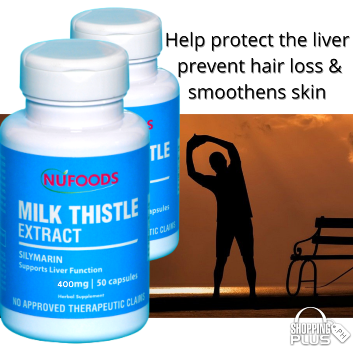 Nufoods Milk Thistle Extract (Set of 2) Silymarin 400mg 50Caps Fatty ...