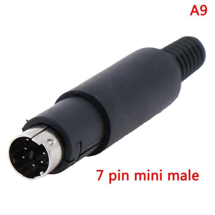 【FUN】Mini DIN Plug Socket Connector 3/4/5/6/7/8 PIN Chassis Cable Mount ...