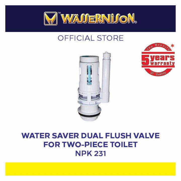 Wassernison Toilet Water Saver Dual Flush Valve - 2-PIECDE TOILET ...