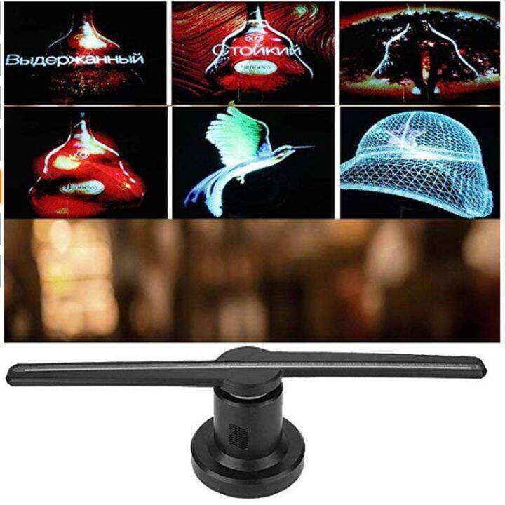 40cm 3D Fan Hologram Projector Wifi Led Sign Holographic Lamp Player Remote Commercial ...