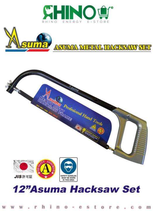 Asuma Aluminiun Hacksaw Frame With Blade Hand Saw Set 12" | Lazada