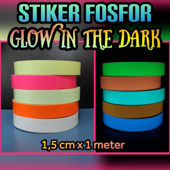 Stiker Fosfor Glow in The Dark Lakban Metal Jig Lure Orange Pink Hijau ...