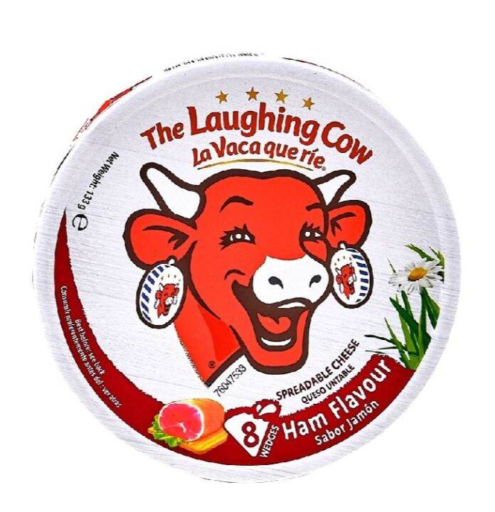 The Laughing Cow Cheese Spread Ham 8p ชีส ชีสวัวแดง รสแฮม 133 กรัม