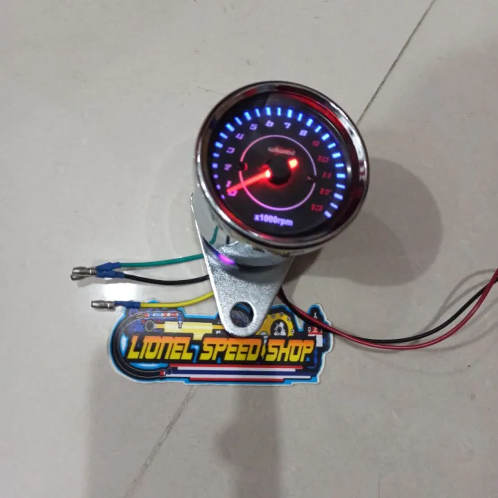 Meteran motor speedometer rpm led bulat | Lazada Indonesia