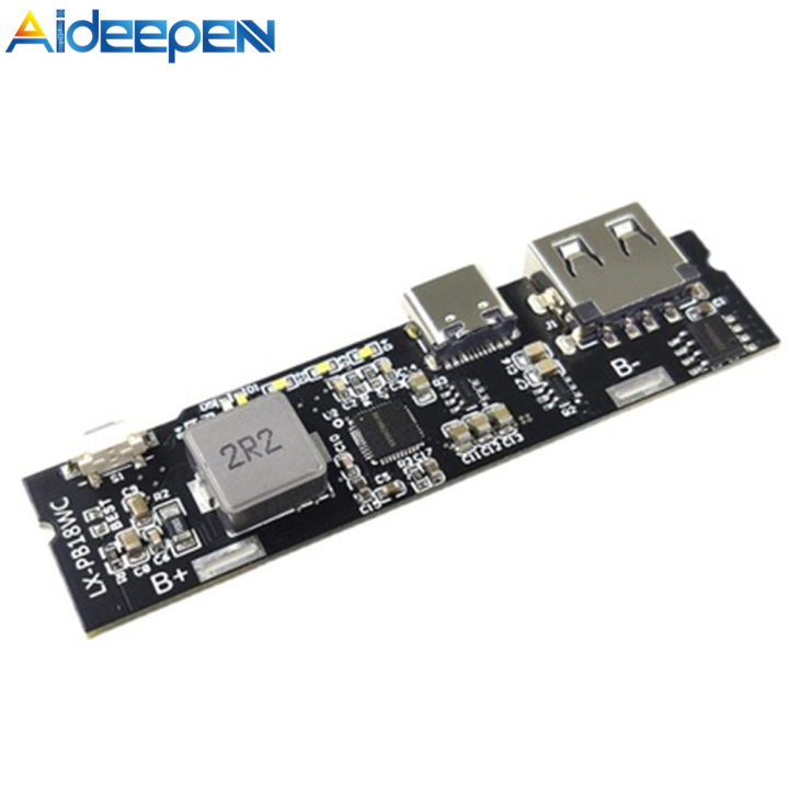 Aideepen USB 18650 Batt Fast Charger Tpye-c Step up Fast Charger ...