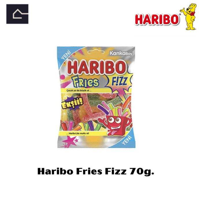 Haribo Fries Fizz ฮาริโบ้ เยลลี่ รสไฟส์ฟิซ ขนาด 70 กรัม(g.)BBE:03/2024 ...