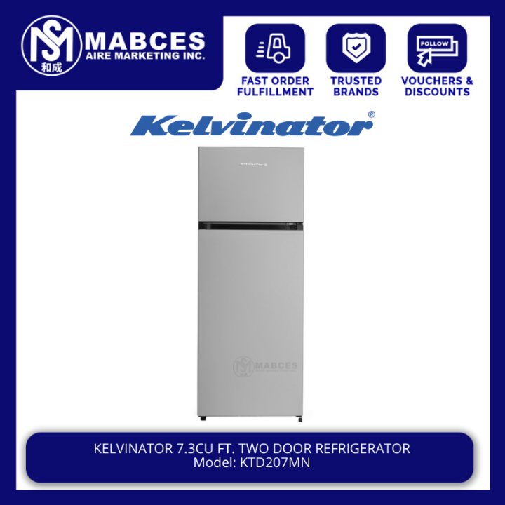 Kelvinator 7.3 cu.ft. Two Door Refrigerator KTD207MN | Lazada PH
