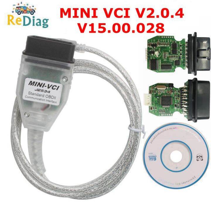 Real Firmware V2.0.4 MINI VCI Newest V15.00.028 MINI-VCI FTDI FT232RL ...