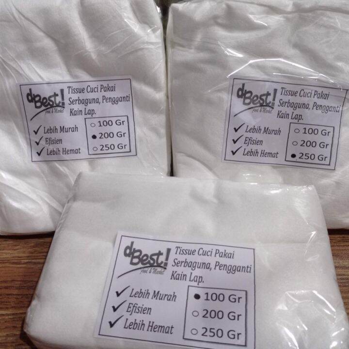 tissue serbaguna tisu cuci pakai ulang tissue kompor 200gr | Lazada ...