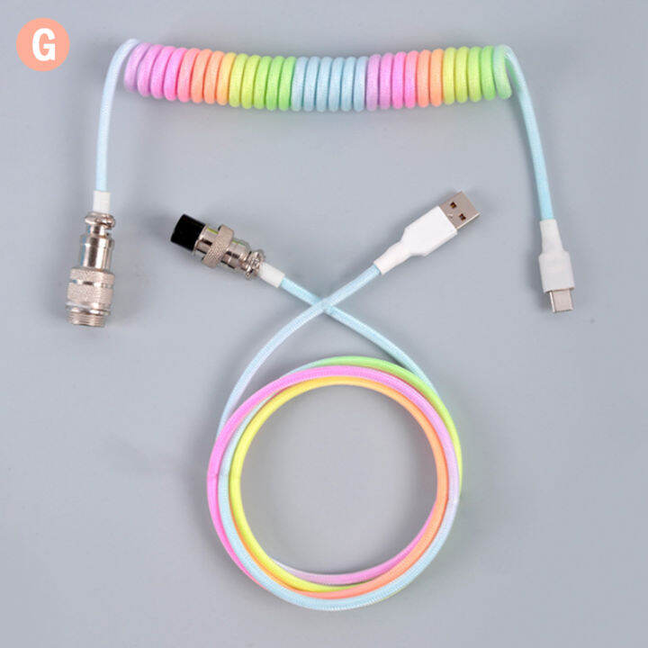 TrailB Type-C USB Keyboard TypeC USB Cable Mechanical Keyboard Coiled ...