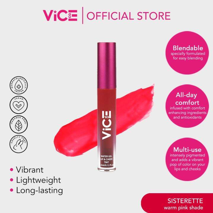 Vice Co Water Gel Lip and Cheek Tint Sisterette 3.5ml | Lazada PH