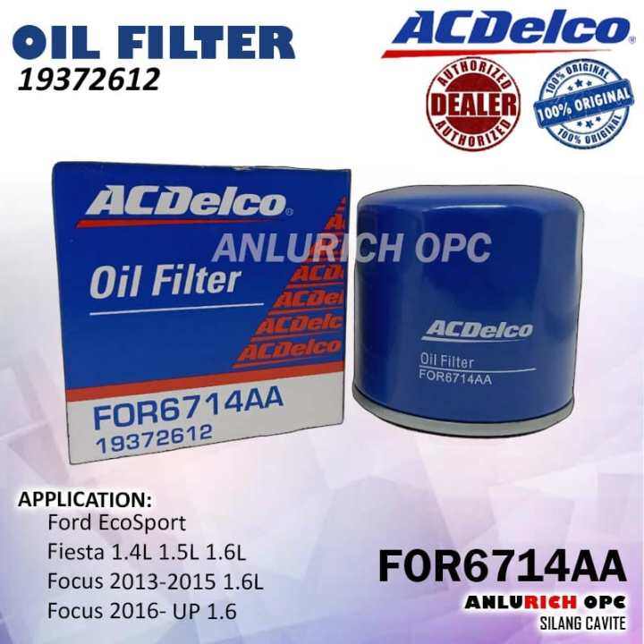 ACDelco OIL FILTER for Ford EcoSport, Fiesta PART NO. 19372612 | Lazada PH