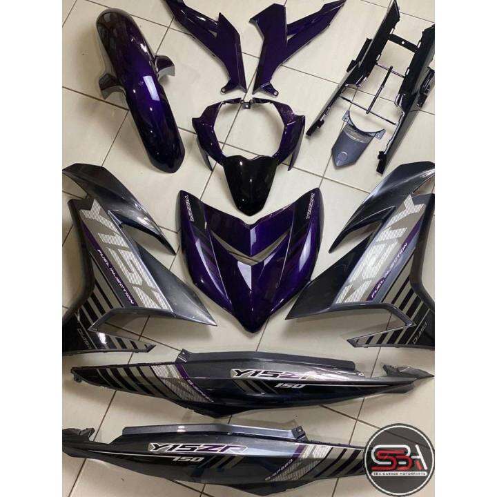 YAMAHA COVERSET Y15 YSUKU Y15ZR V1 V2 PURPLE GREY FIRST MODEL STRIPE ...