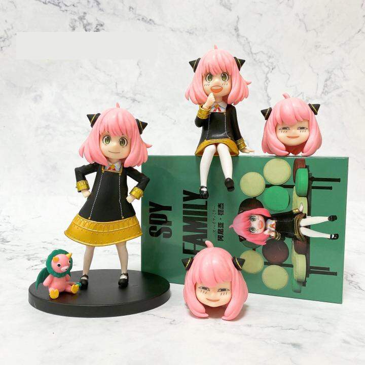 Anime 14-17Cm SPY X Family Anya Ania Forger Figure With Change Head ...