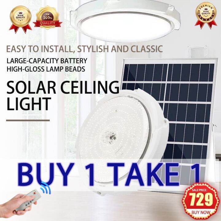HTC [In Stock]Solar light indoor led ceiling chandelier remote control solar lights lamp for ...