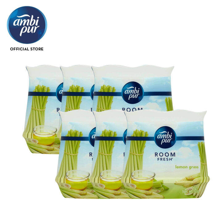 [Bundle of 6] Ambi Pur Room Fresh Gel Fresh Lemon Grass Air Refreshing Gel 180g | Lazada Singapore
