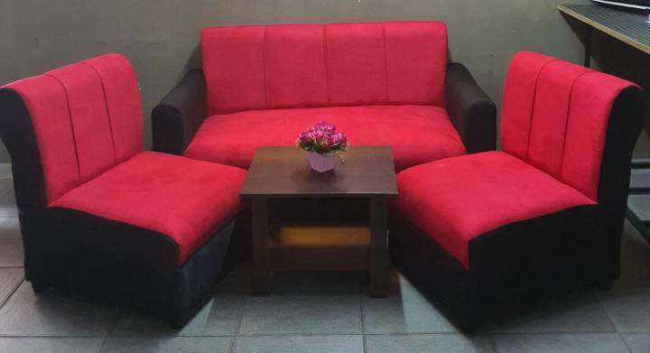 sala set Pink fabric with center table | Lazada PH