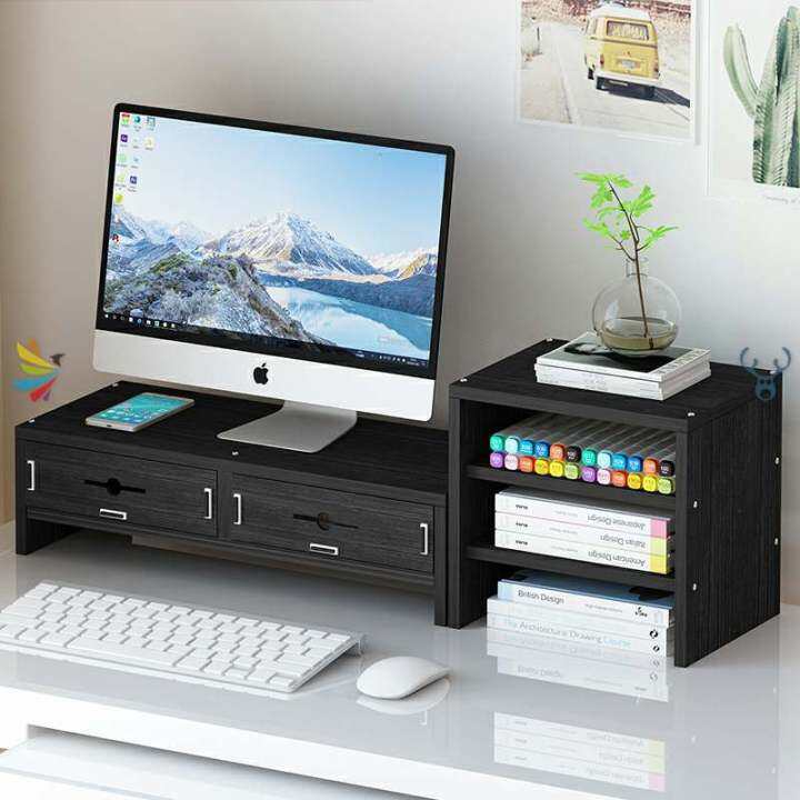 . Office desktop computer monitor screen heightening rack Desktop ...