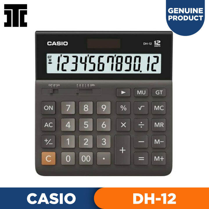 Casio DH-12 12 Digits Extra Large LCD Display Easy-to-Use Keys Desktop ...