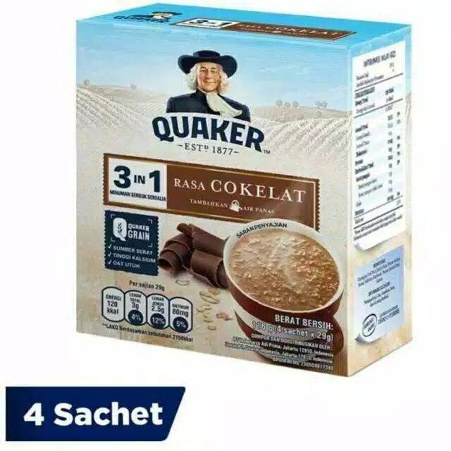 Quaker Oat 3in1 Rasa Coklat | Lazada Indonesia