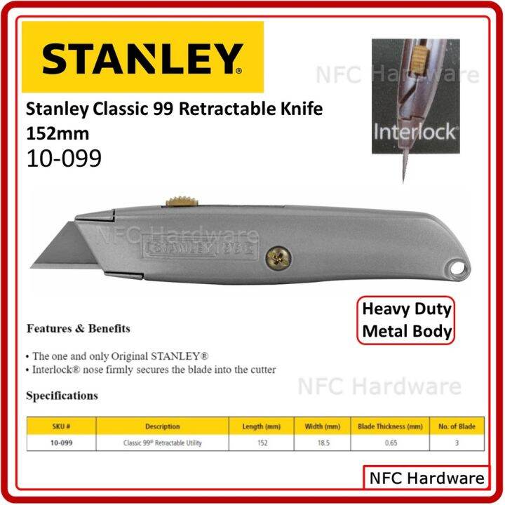 Stanley Classic 99 Retractable Cutter 152mm 10-099 | Lazada