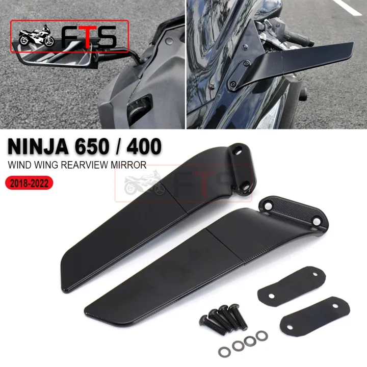 Fentlles Motorcycle Rearview Mirrors Wind Wing Adjustable Rotating Side ...