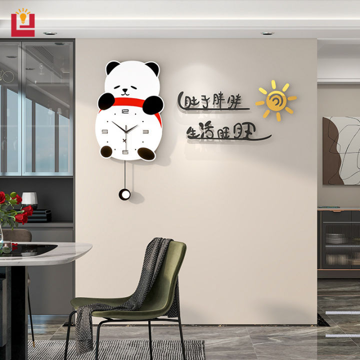 YONUO นาฬิกาผนัง นาฬิกาแขวน นาฬิกาติดผนัง นาฬิกาสไตล์โมเดิร์น นาฬิกาดิจิตอล ทรงกลม เข็มเดินเรียบ ...