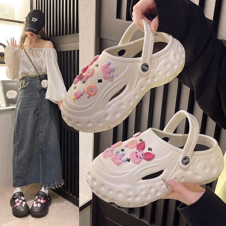 SLOPEE Sandal Slip Jelly Wanita Terbaru 2023 Sendal Crocs Slip Cewek ...