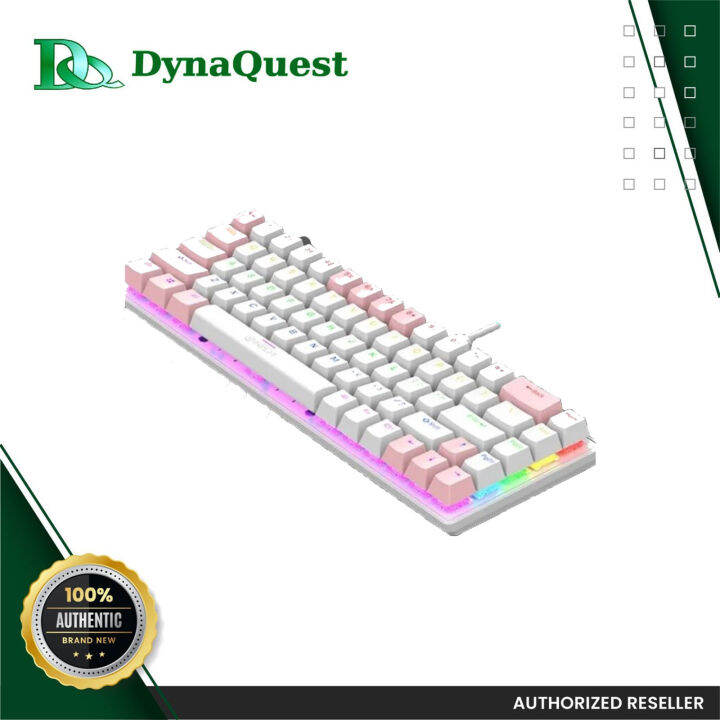 Inplay NK680-P RGB 68 KEYS Red Switch Mechanical Keyboard PINK/WHITE ...