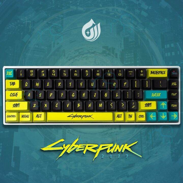 คุณภาพดี 122 Keys Cyberpunk 2077 Keycaps DYE-SUB OEM Profile For ...