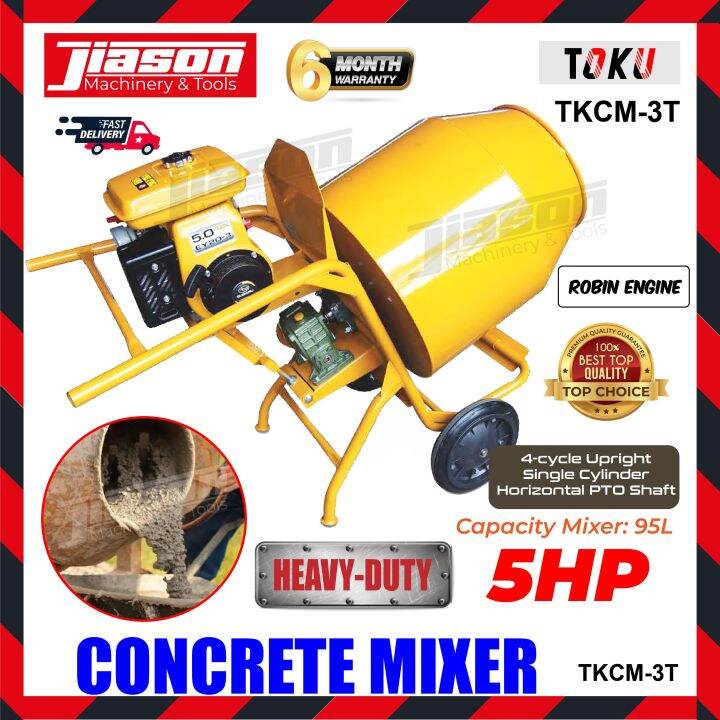 【HEAVY DUTY】TOKU TKCM-3T 5HP Concrete Mixer c/w Robin Engine | Lazada