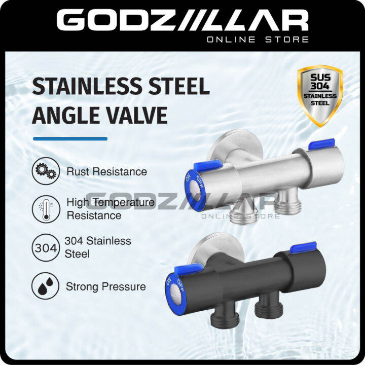 Balco SUS304 Stainless Steel Two Way Stop Angle Valve Water Tap | Lazada
