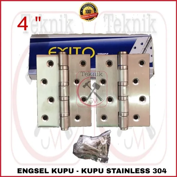 PAKET PROMO 6 PASANG ENGSEL PINTU PREMIUM UKURAN [ 4 INCH ] STAINLESS ...