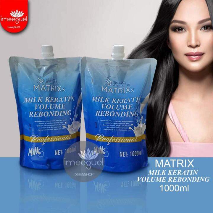 Shine Silk Matrix Milk Keratin Volume Rebonding Pouch 2in1 set 1000ml ...