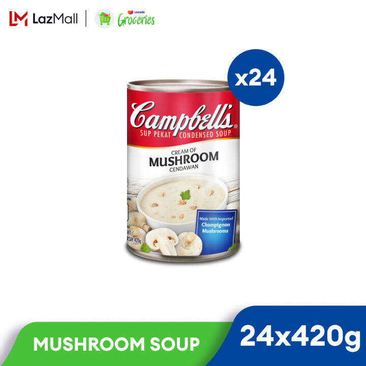[CARTON] Campbell Soup Cream of Mushroom 24 x 420g | Lazada